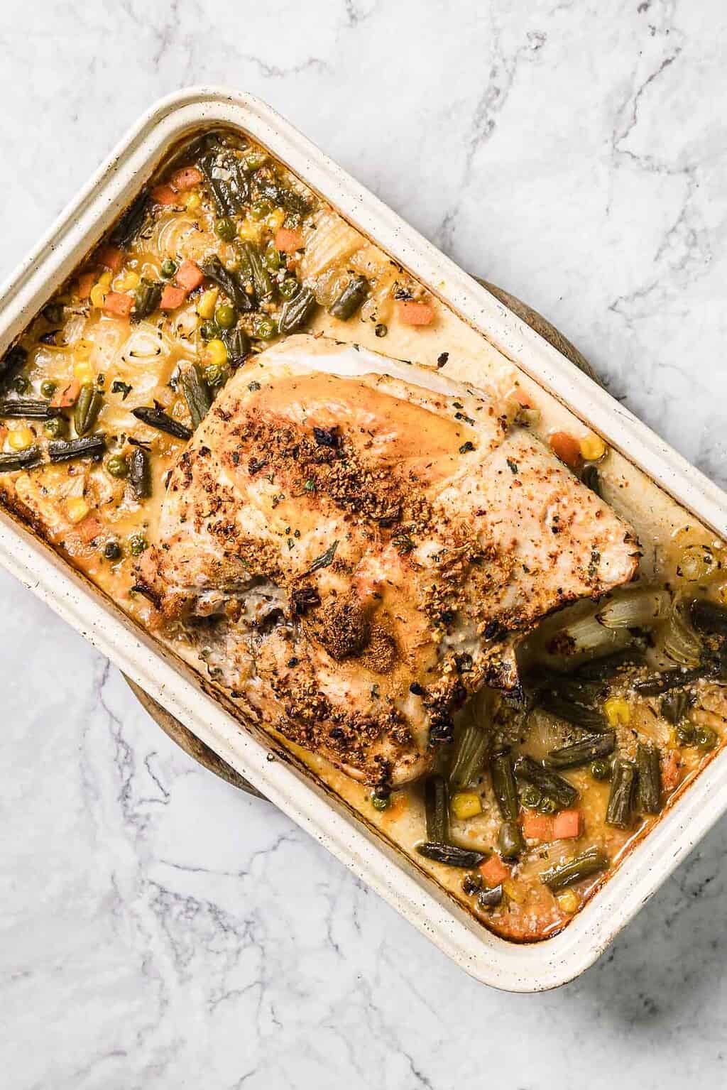 Cajun Style Baked Turkey Breast With Vegetables : Thermocookery