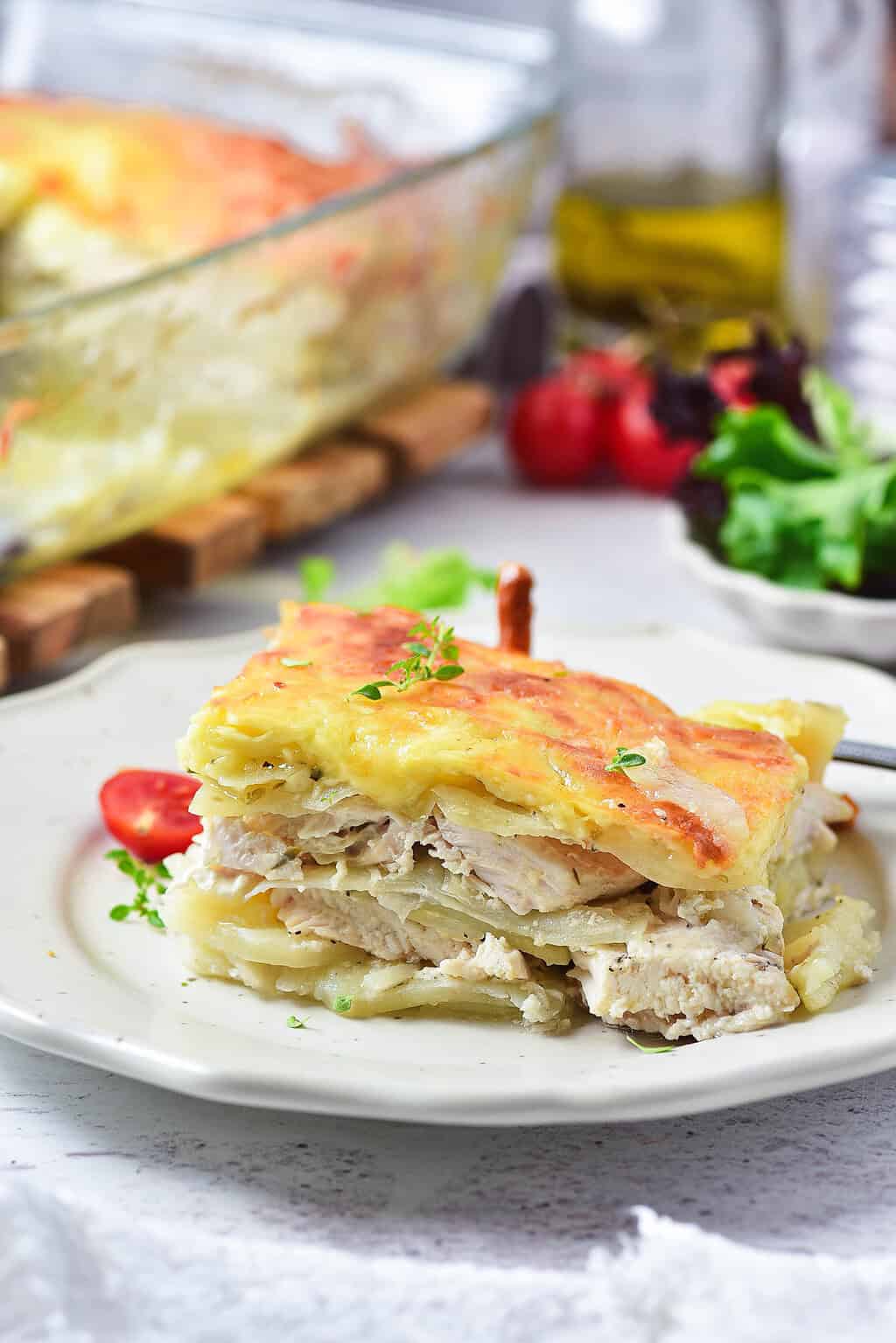 Cheesy Chicken and Potato Bake : Thermocookery