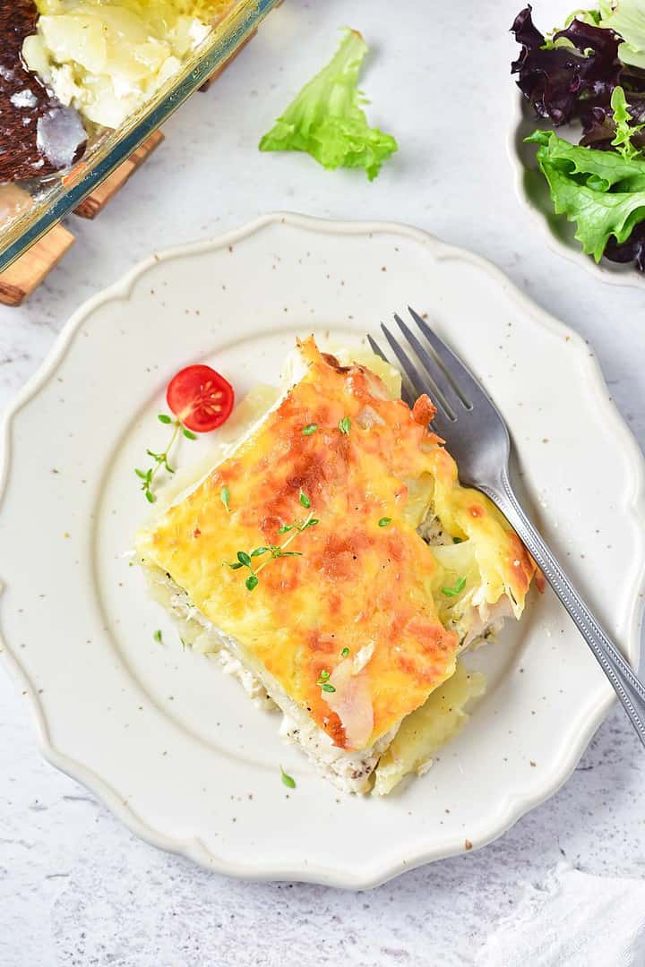 Cheesy Chicken and Potato Bake : Thermocookery