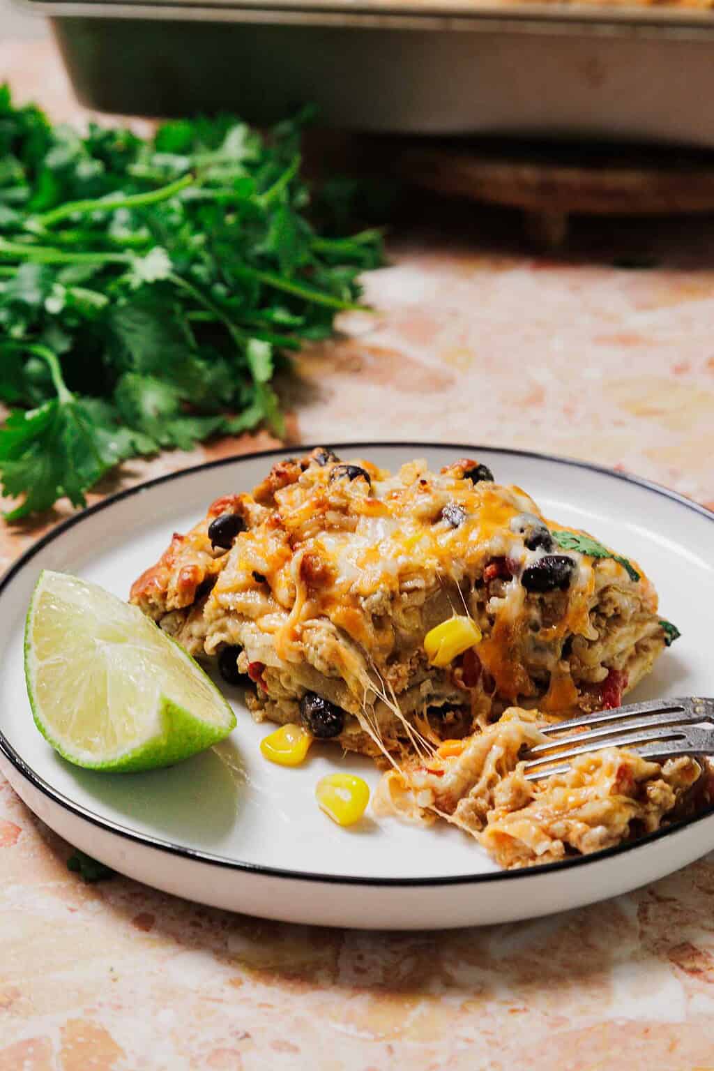 This cheesy turkey burrito bake means you’ll never roll another burrito ...