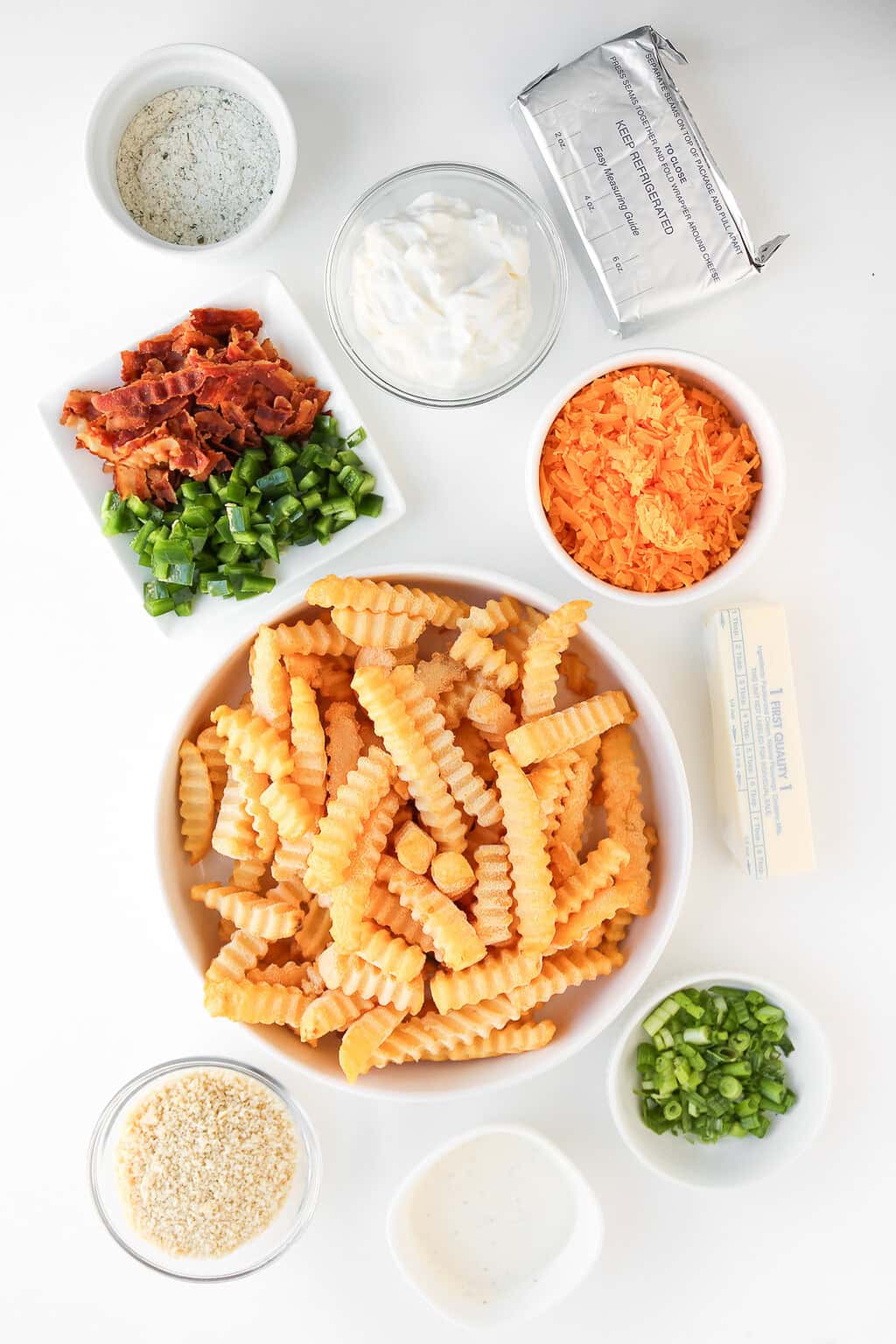Crispy Fries with a Jalapeño Popper Twist
